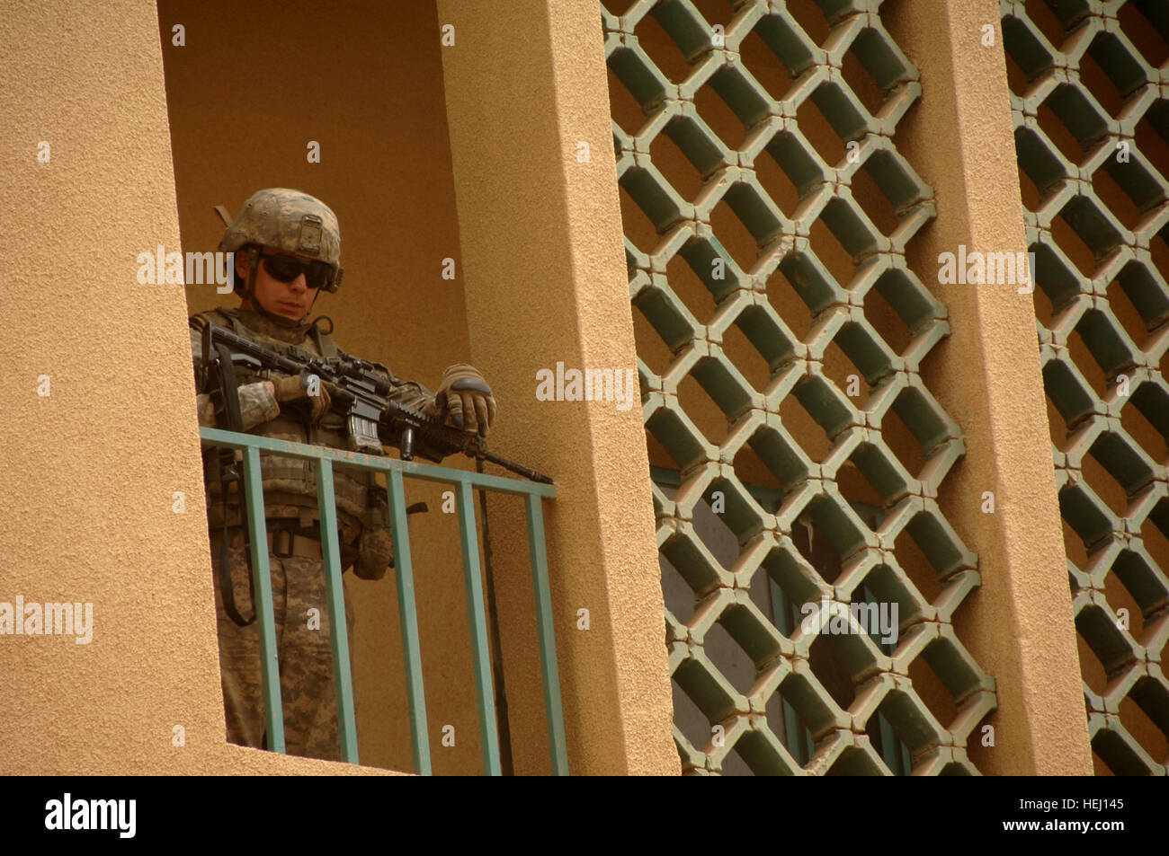 A U.S. Soldier assigned to the 1st Battalion, 111th Infantry Regiment ...