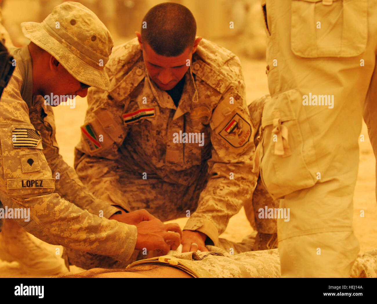 A U.S. Army combat medic from Company A, 1st Battalion, 505th Parachute ...