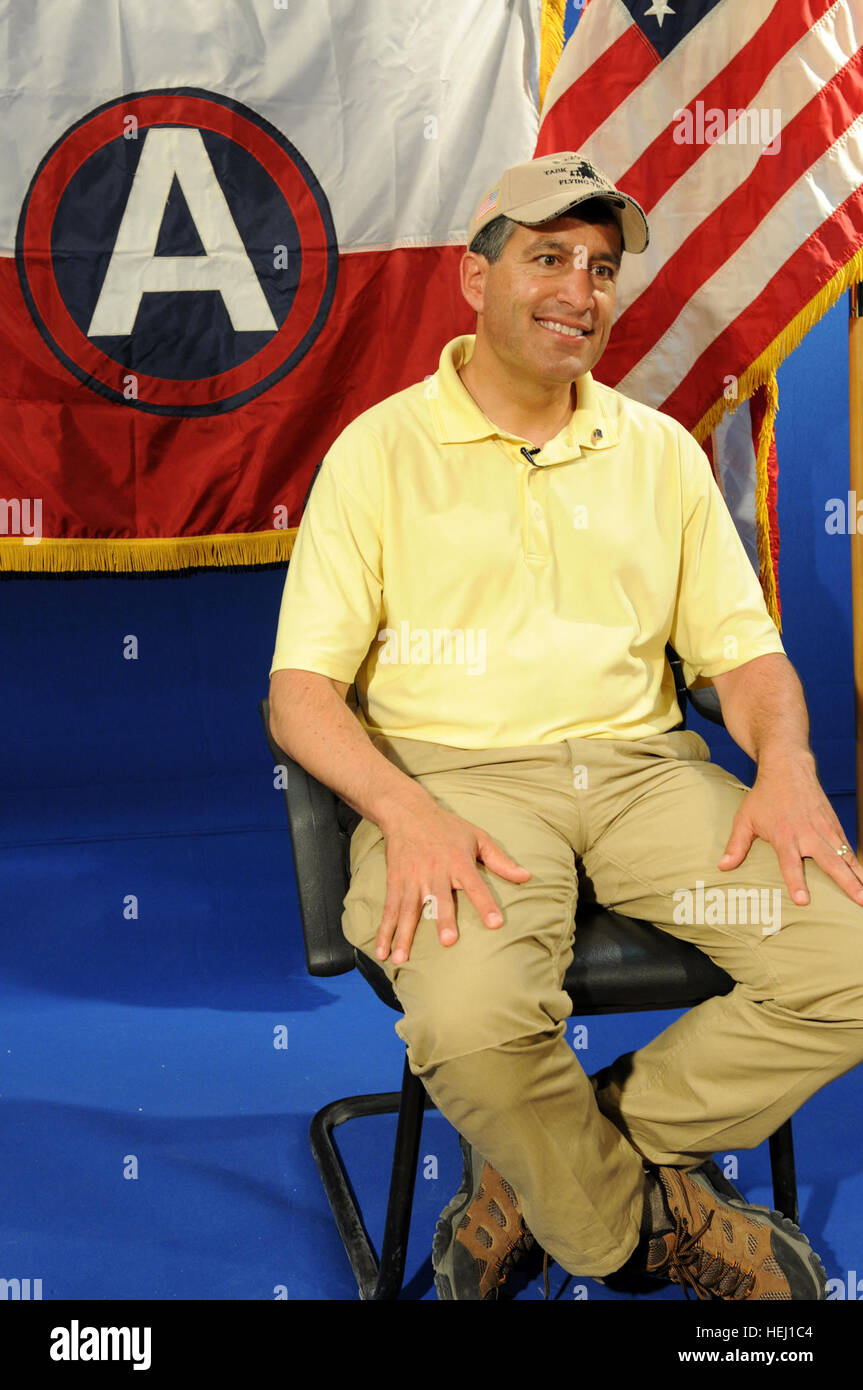 Nevada Gov. Brian Sandoval conducts an interview with Third Army ...