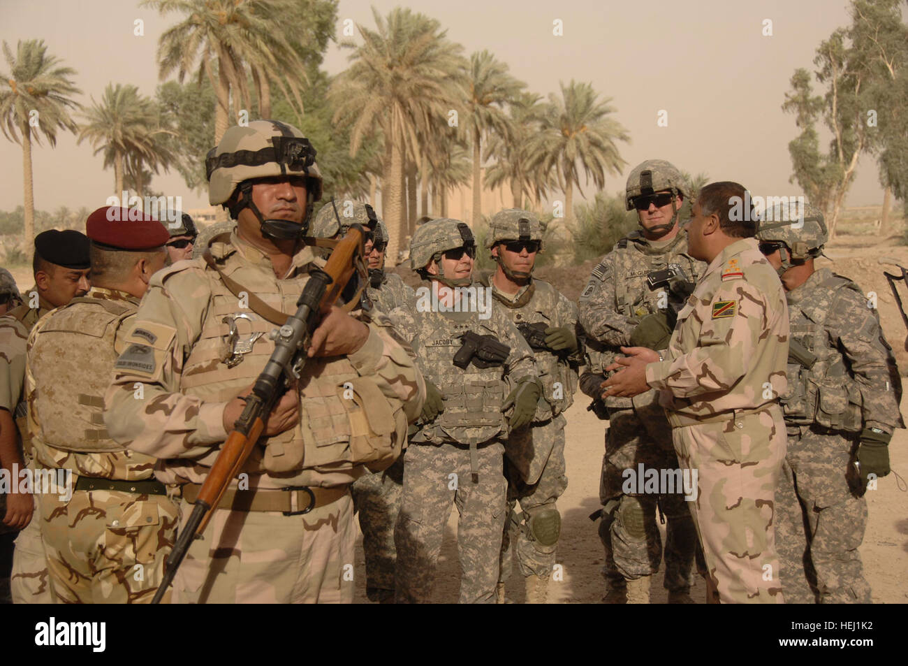 Lt. Gen Charles Jacoby meets with Iraqi Army General and talk about one ...