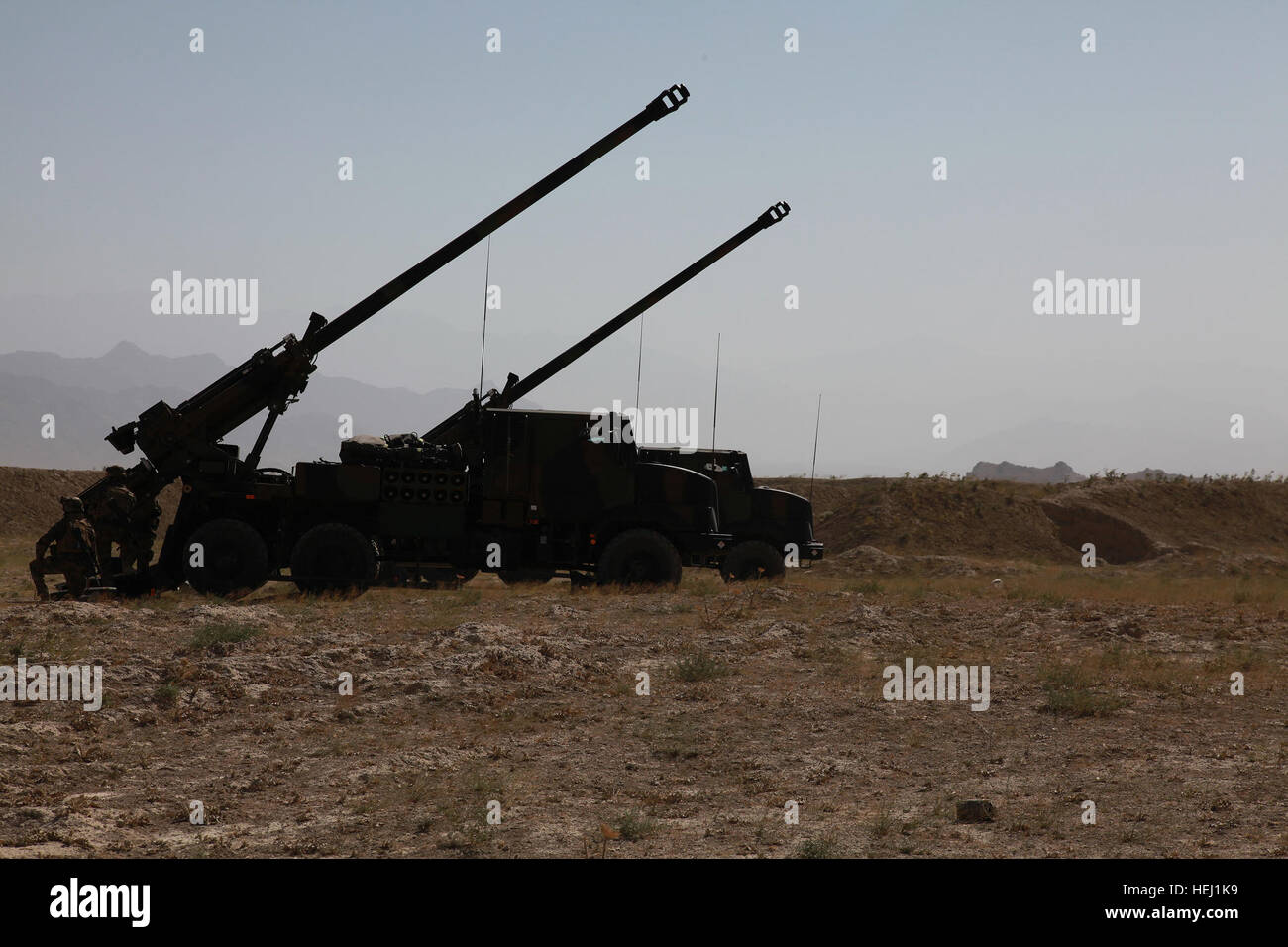 French soldiers conduct a live-fire exercise using Nexter Systems ...