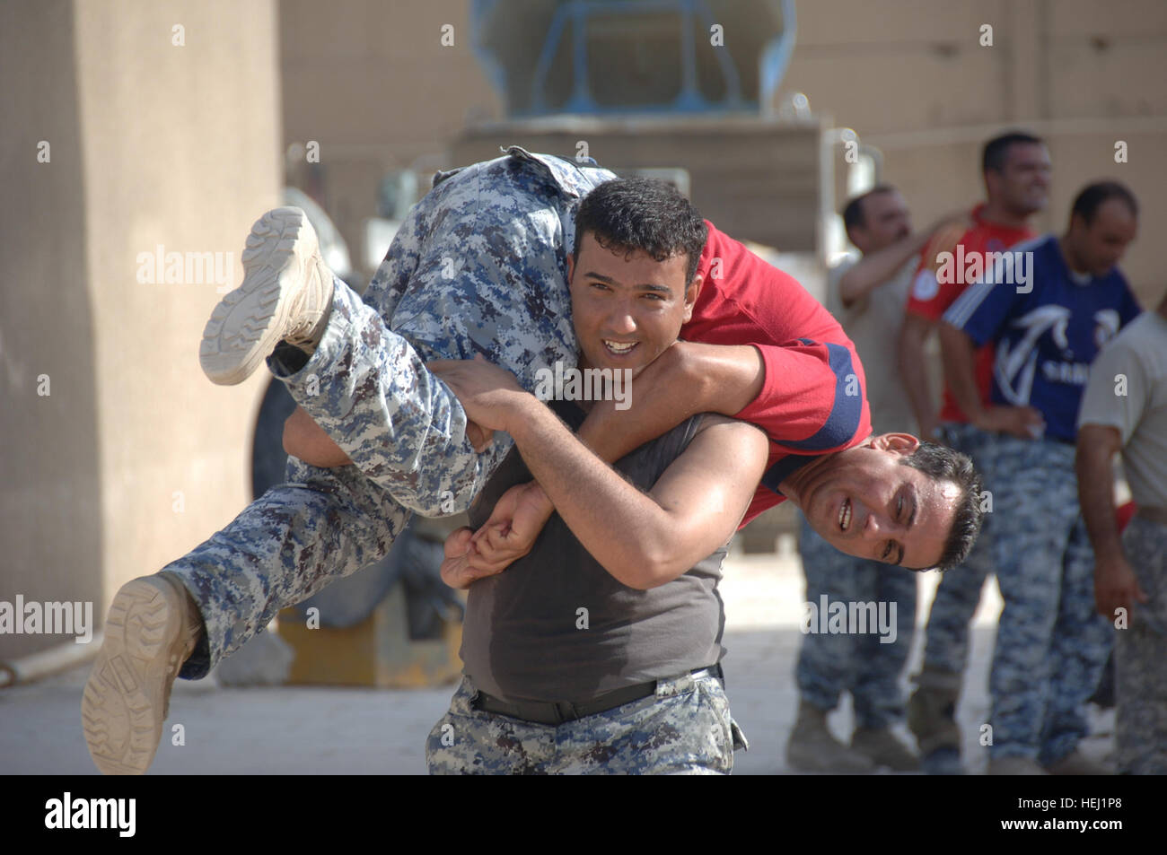 Iraqi security forces from the 1st National Police Division do buddy ...