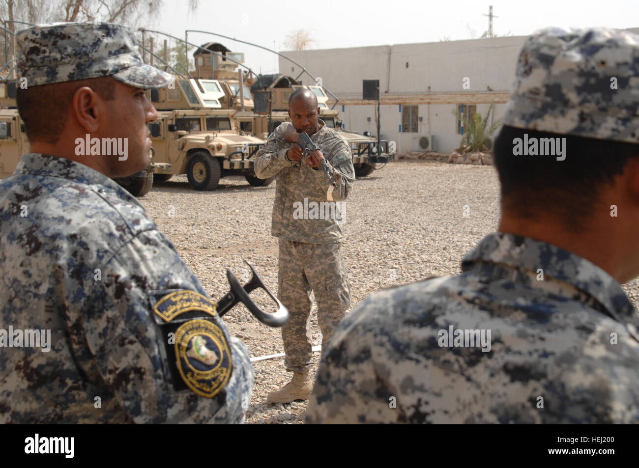 U.S. Army Sgt. Randy Frazier, assigned to the Federal Police Transition ...