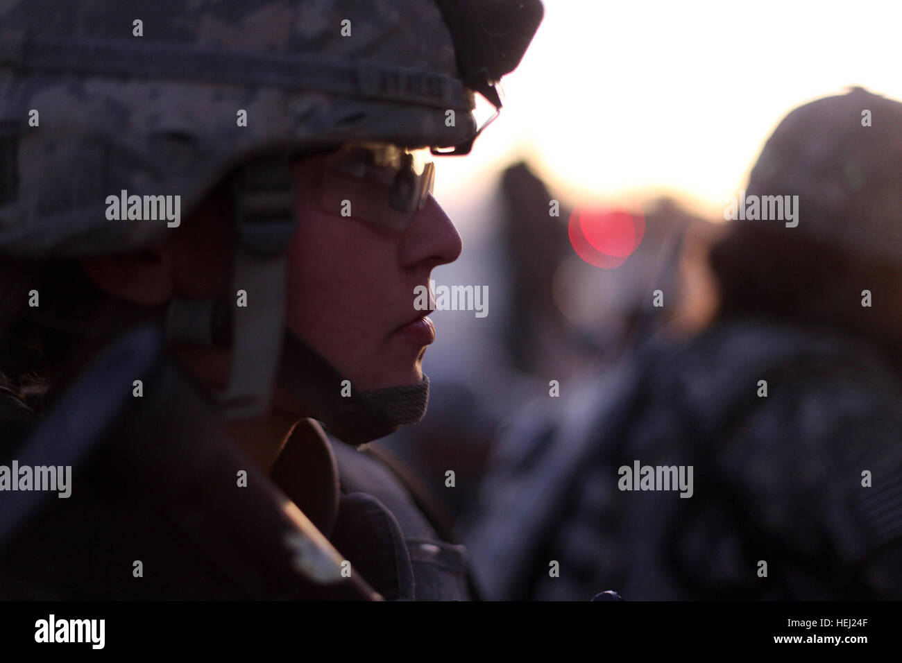 U.S. Army Spc. Beth Bradford, assigned to 118th Military Police ...