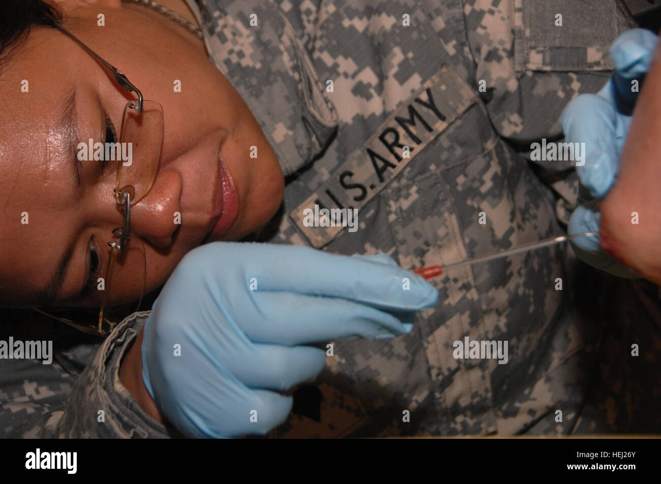 U.S. Army Spc Bryce Ponce, assigned to Headquarters and Headquarters ...