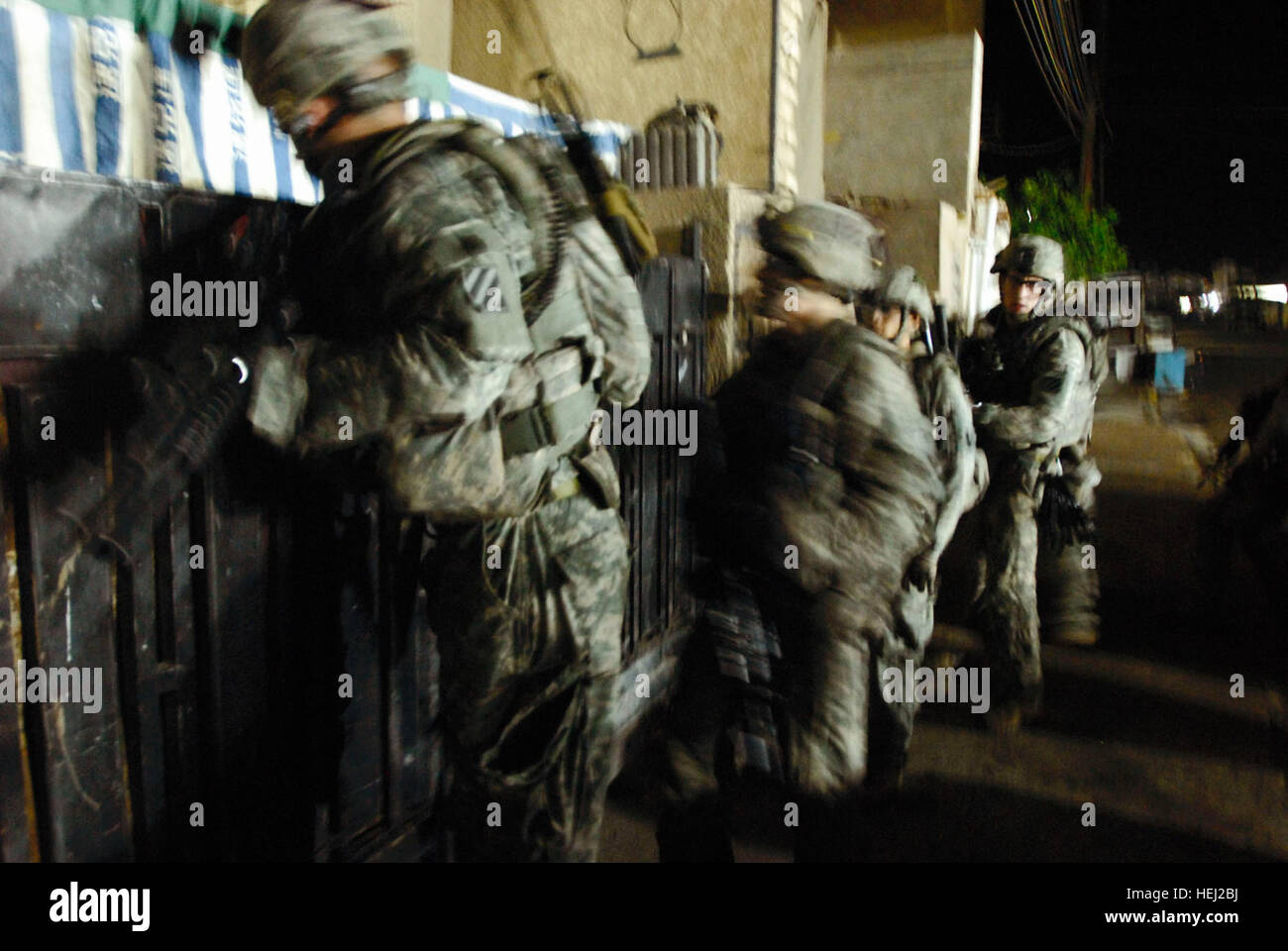 U.S. Soldiers from Company C, 4th Battalion, 64th Armor Regiment, 1st ...