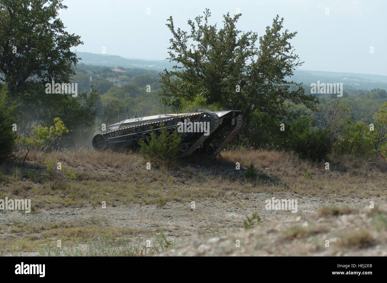 The RIPSAW-MS1 unmanned vehicle demonstrates off-road capabilities ...