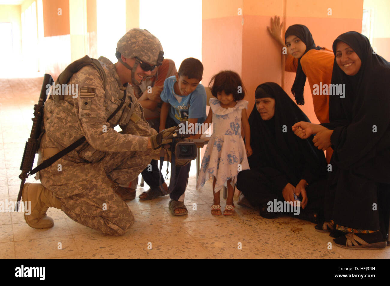 U.S. Army Spc. Timothy Noonan, attached to 2nd Platoon, 55th Signal ...