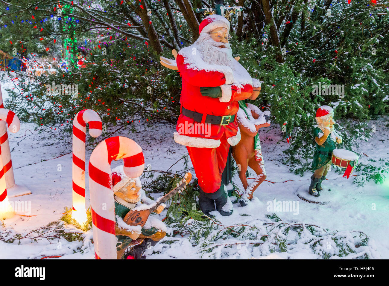 Christmas display, Bright Nights in Stanley Park, Vancouver, British ...