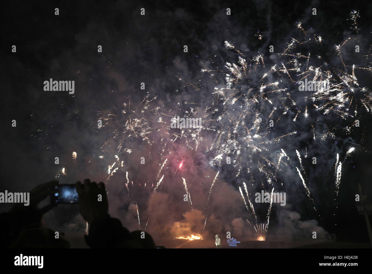 Burning the clocks fireworks hi-res stock photography and images - Alamy