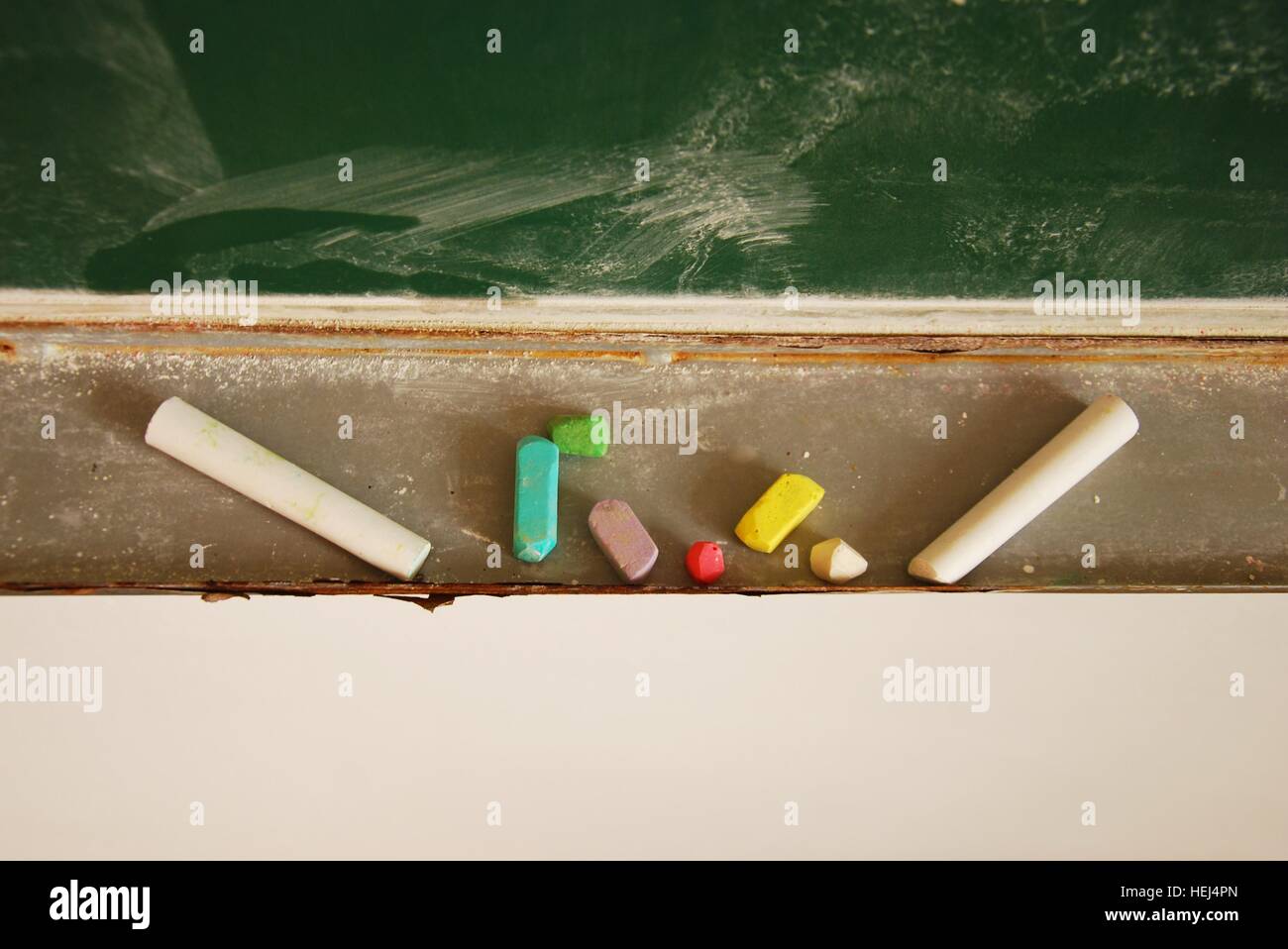 SCHOOL BOARD AND CHALK: in different colors Stock Photo - Alamy