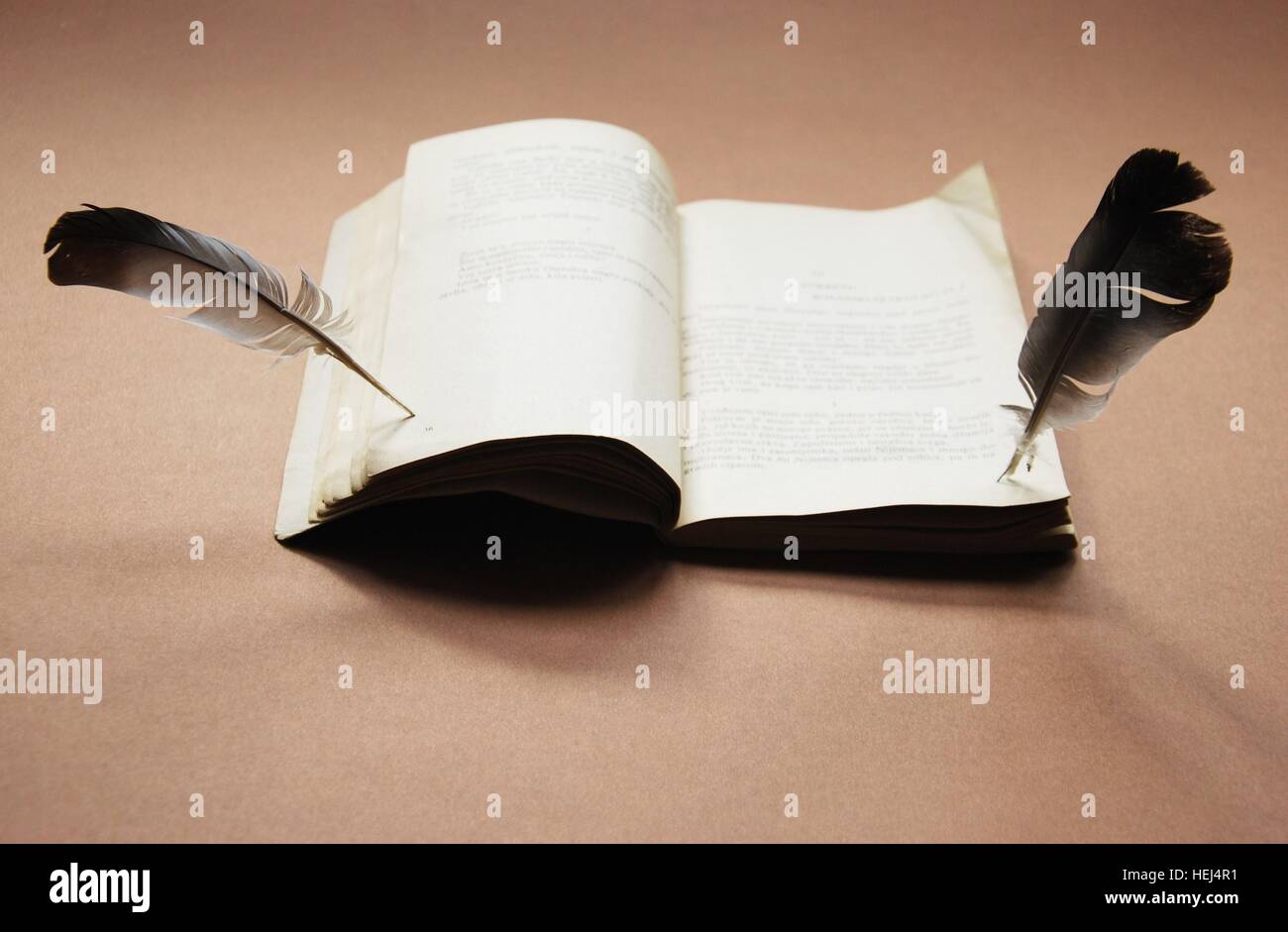BOOK: Two feathers Stock Photo - Alamy