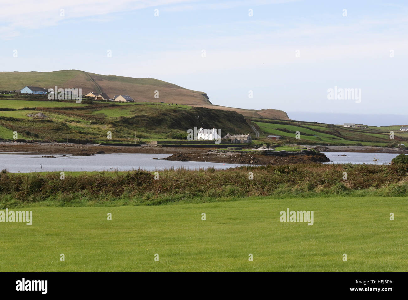 The view from Valentia Island across the channel to the Skellig Ring ...