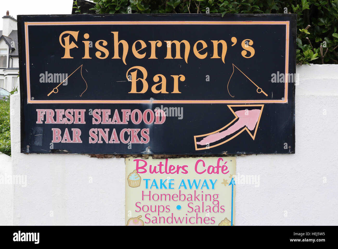 Food signs irish village hi-res stock photography and images - Alamy