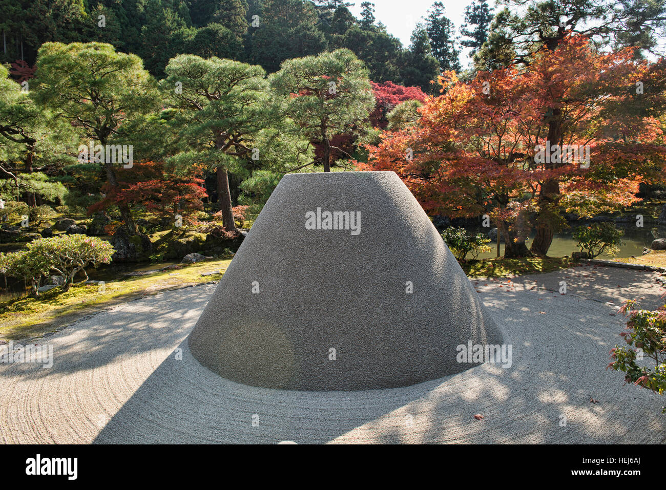 Sand garden at Ginkakuji, the Silver Pavilion, Kyoto, Japan Stock Photo ...