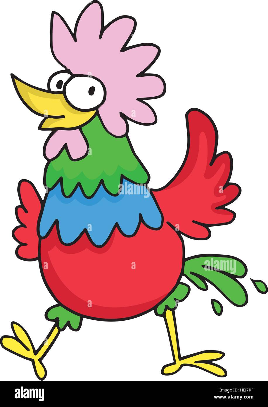 Illustration of rooster character Chinese Stock Vector Image & Art - Alamy