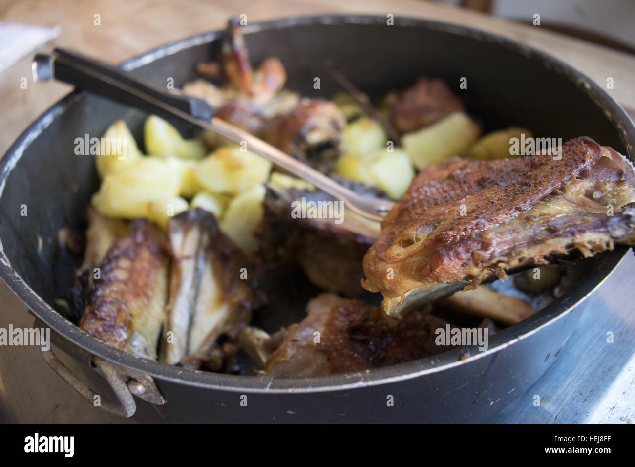 roast game with potatoes Stock Photo - Alamy