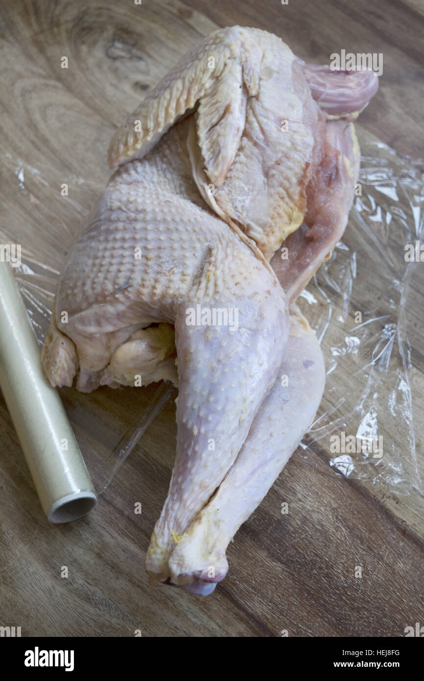 raw whole free-range chicken just slaughtered Stock Photo - Alamy