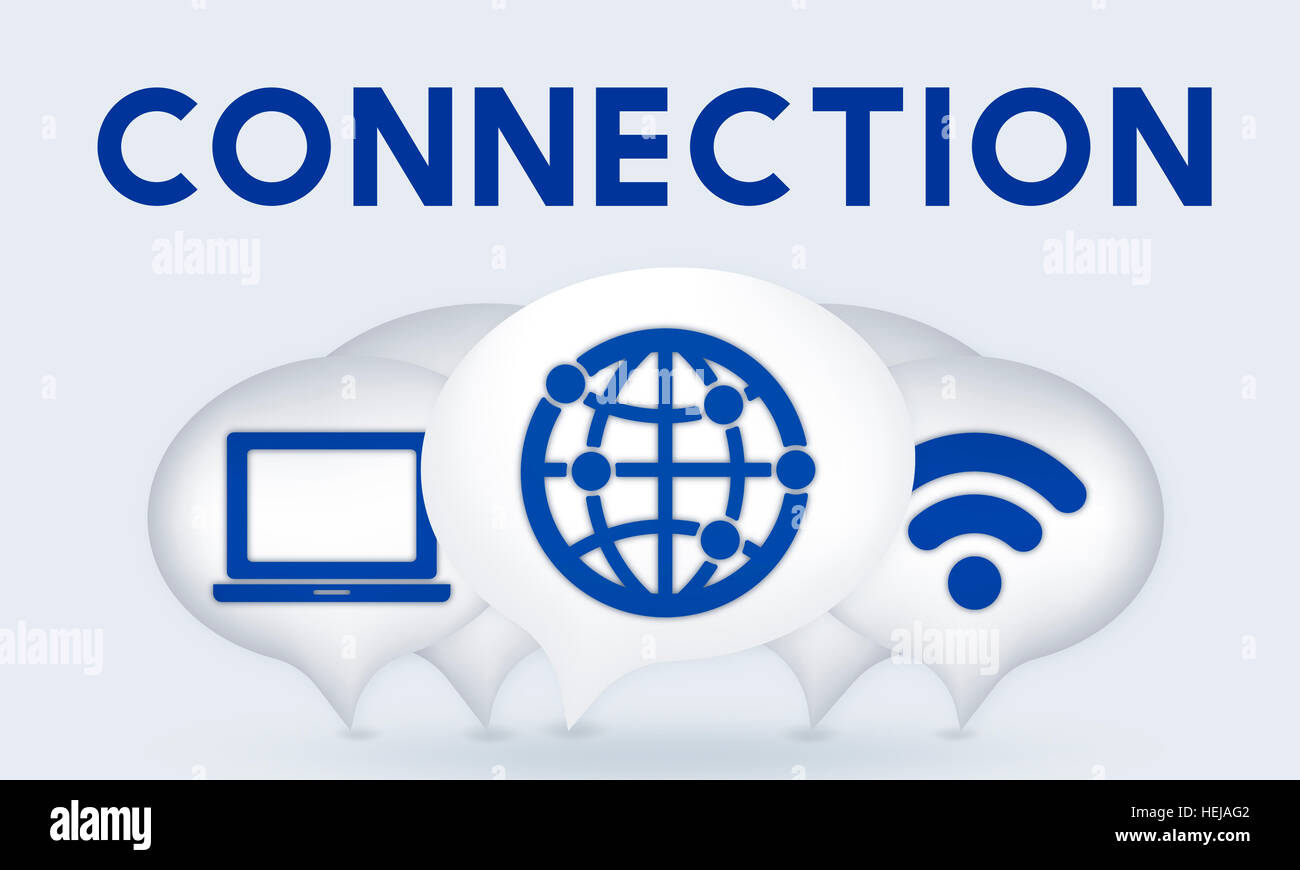 Digital connection icons hi-res stock photography and images - Alamy
