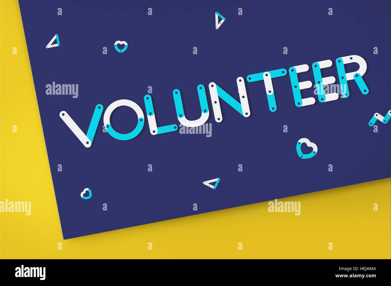 Geometric Font Charity Volunteer Concept Stock Photo - Alamy