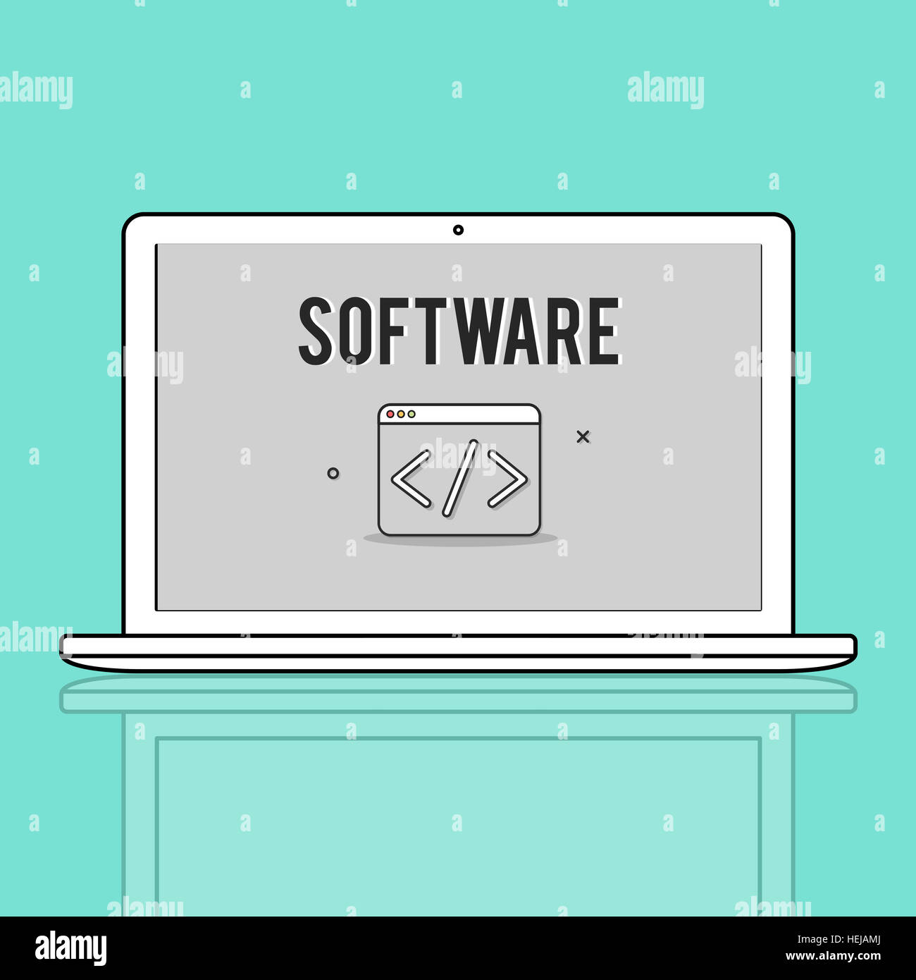 Web Development Symbol Icon Concept Stock Photo - Alamy