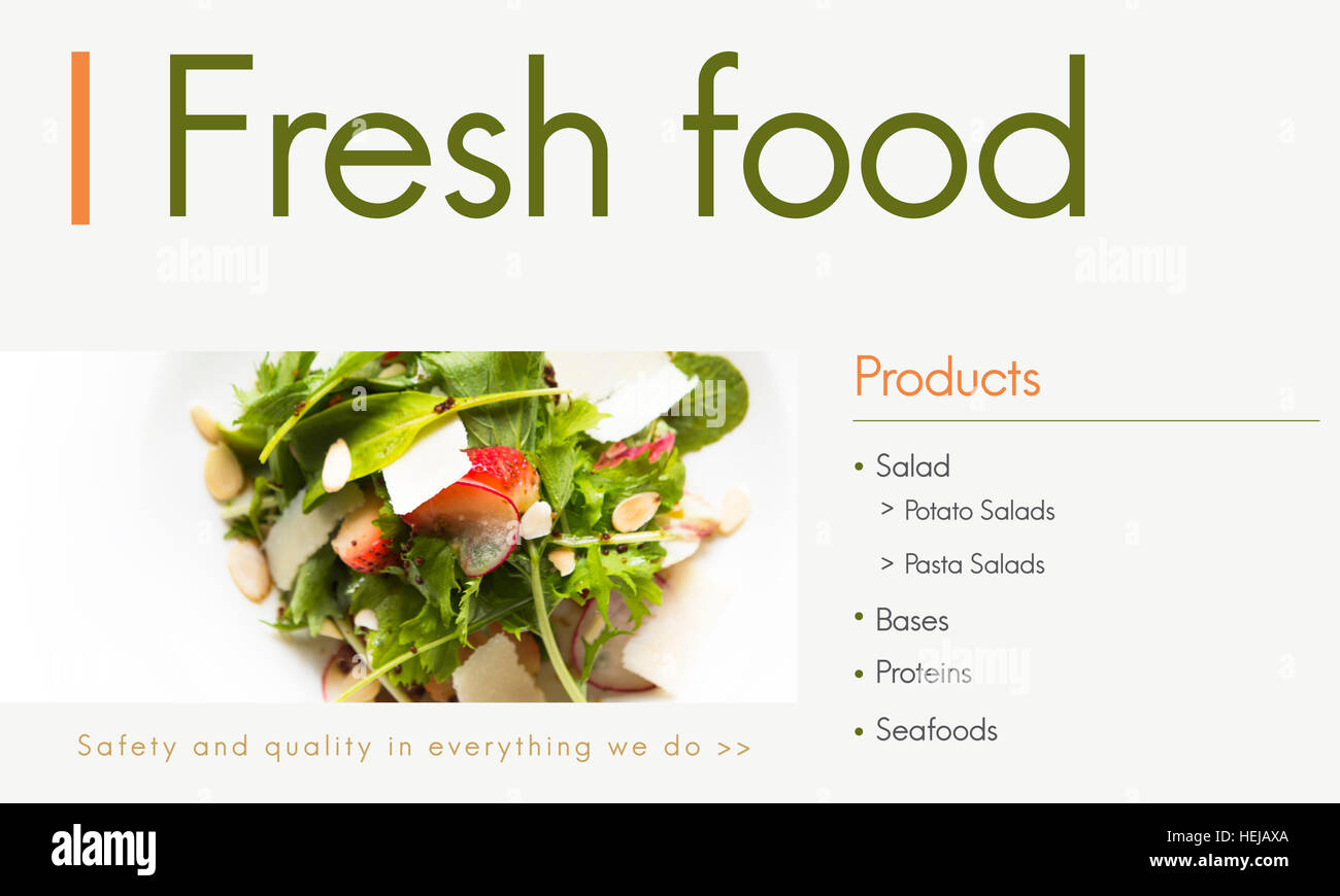 Fresh Food Eating Cafe Calories Nutrition Concept Stock Photo - Alamy