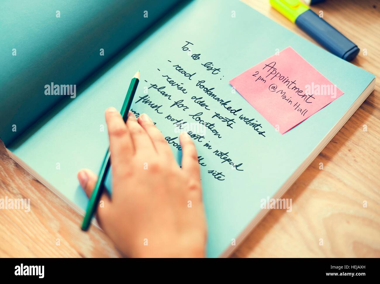 Planner Schedule Appointment Writing Concept Stock Photo - Alamy