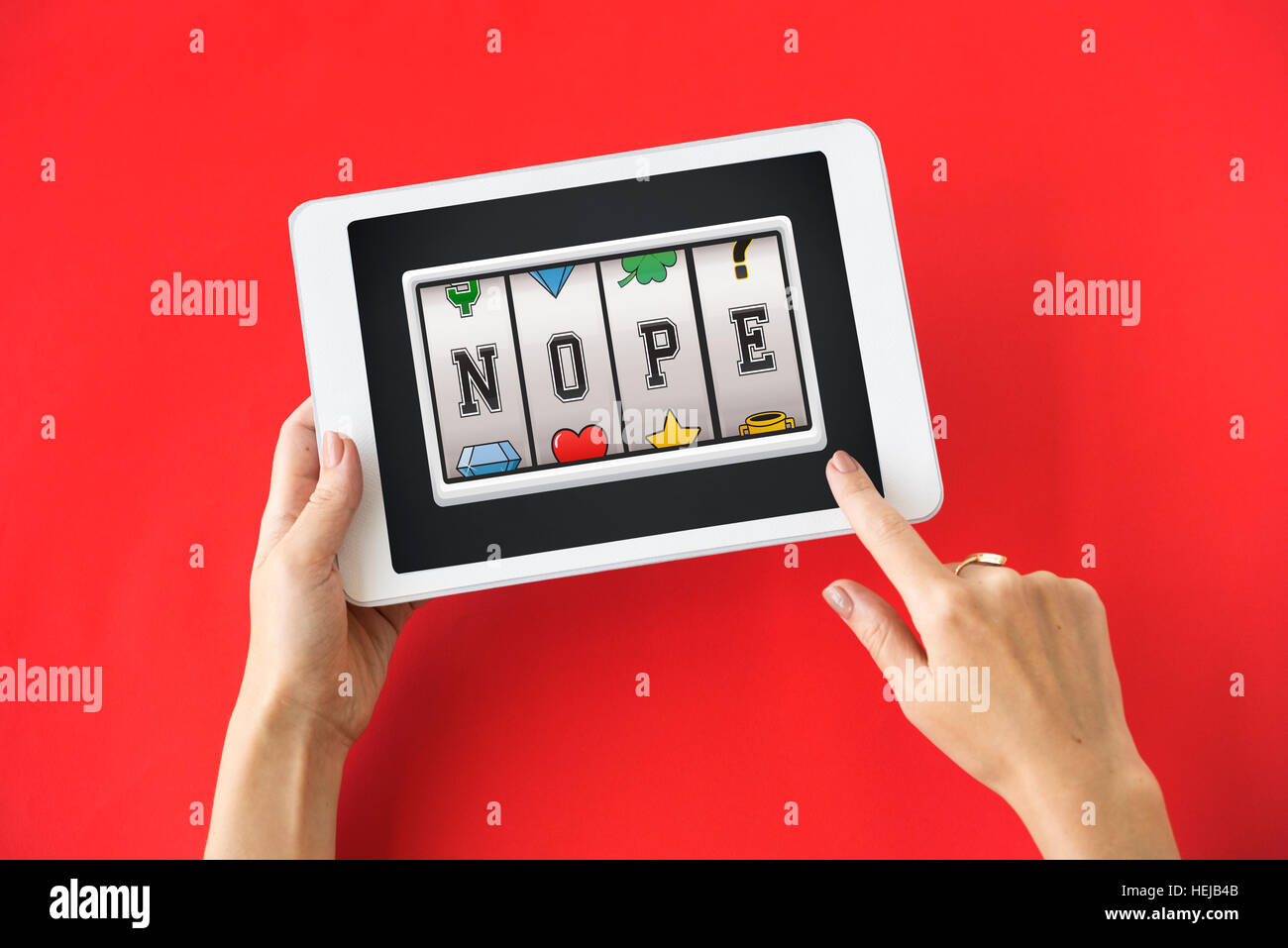 Nope Denied Fail Negative Refuse Rejected Stop Concept Stock Photo - Alamy
