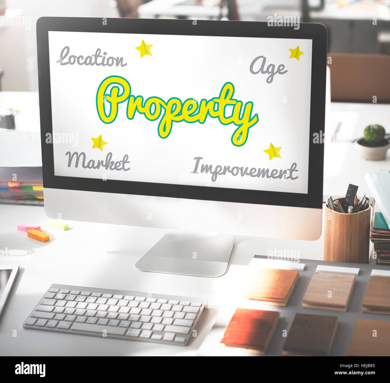 Real Estate Fancy Font Concept Stock Photo - Alamy