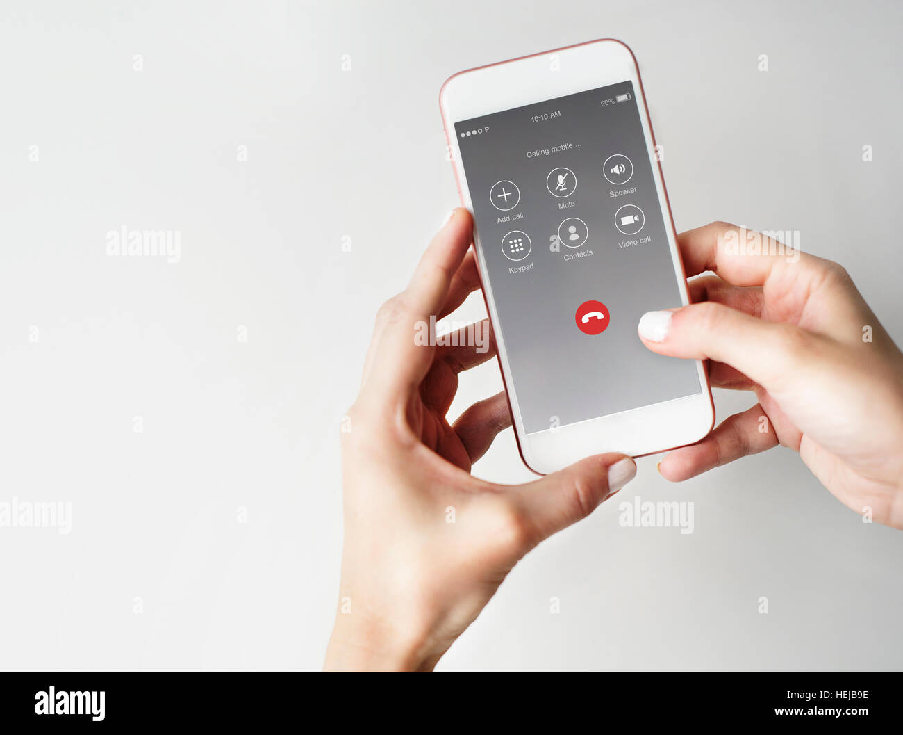Outgoing Call Calling Communication Concept Stock Photo - Alamy