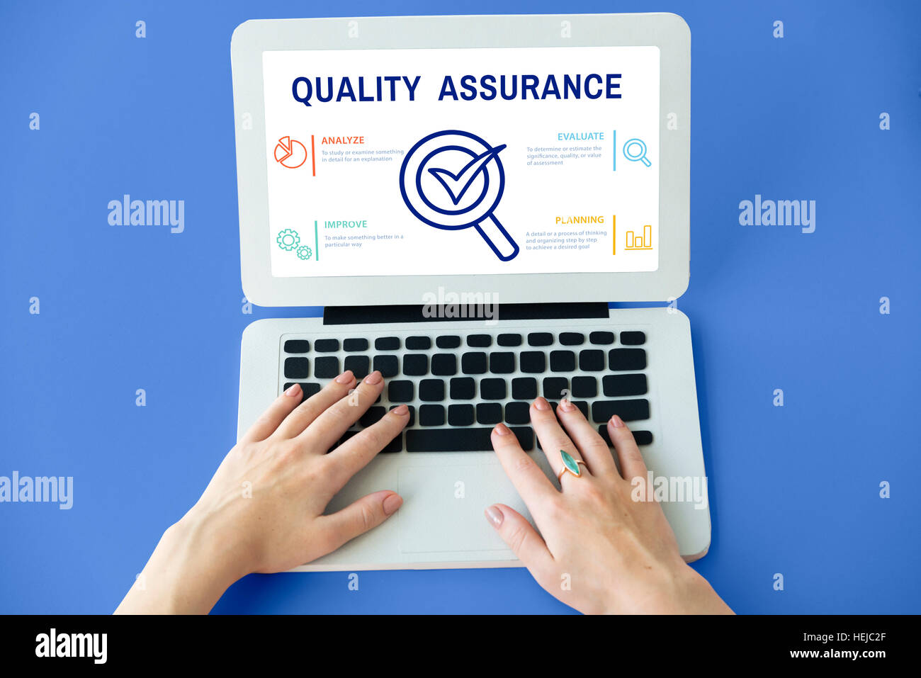 Quality Management Check Icon Concept Stock Photo - Alamy
