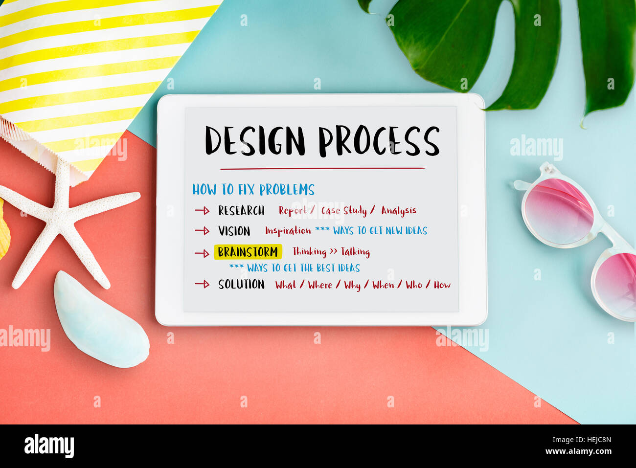 Design Creative Process Solution Concept Stock Photo - Alamy