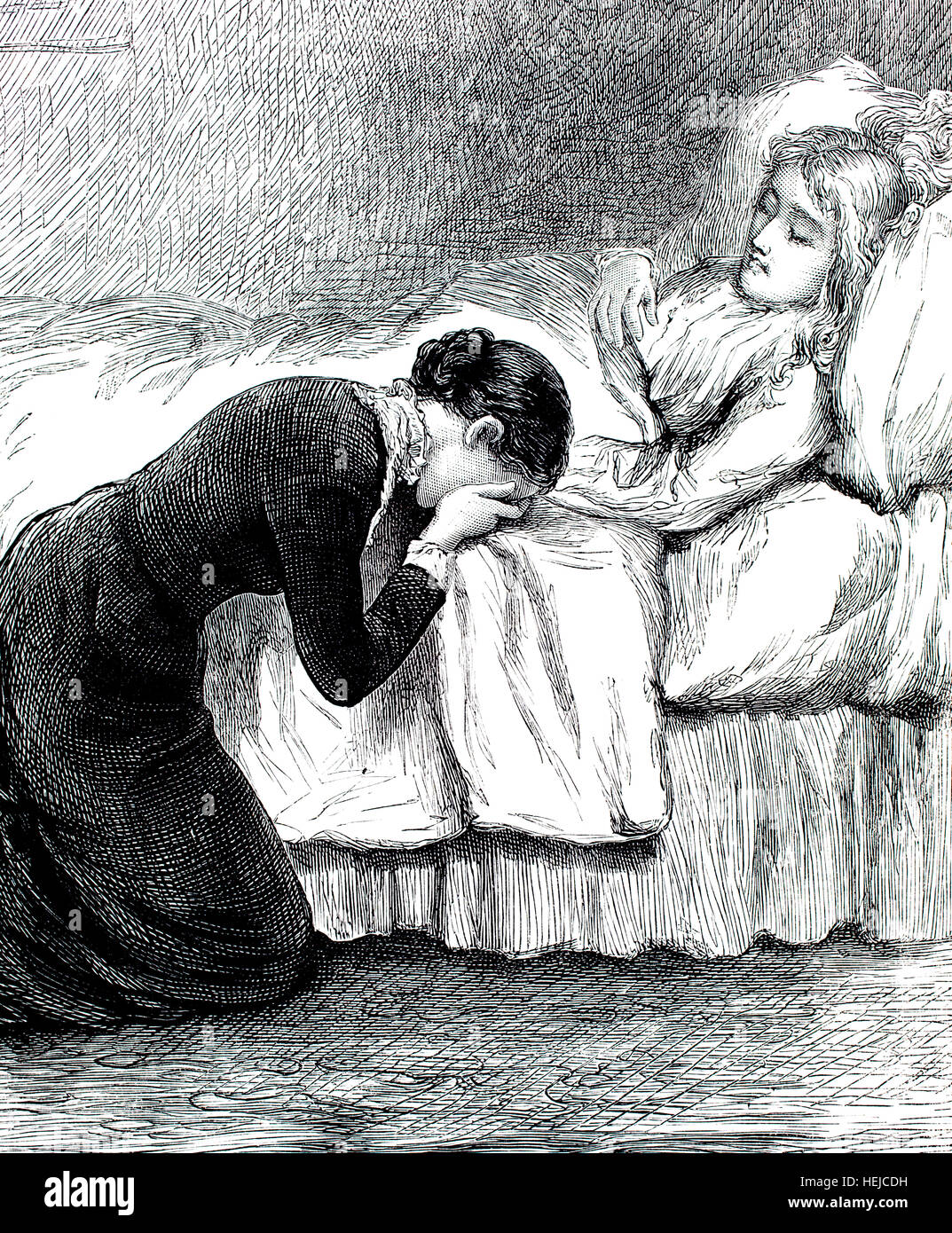 Grieving mother illustration hi-res stock photography and images - Alamy