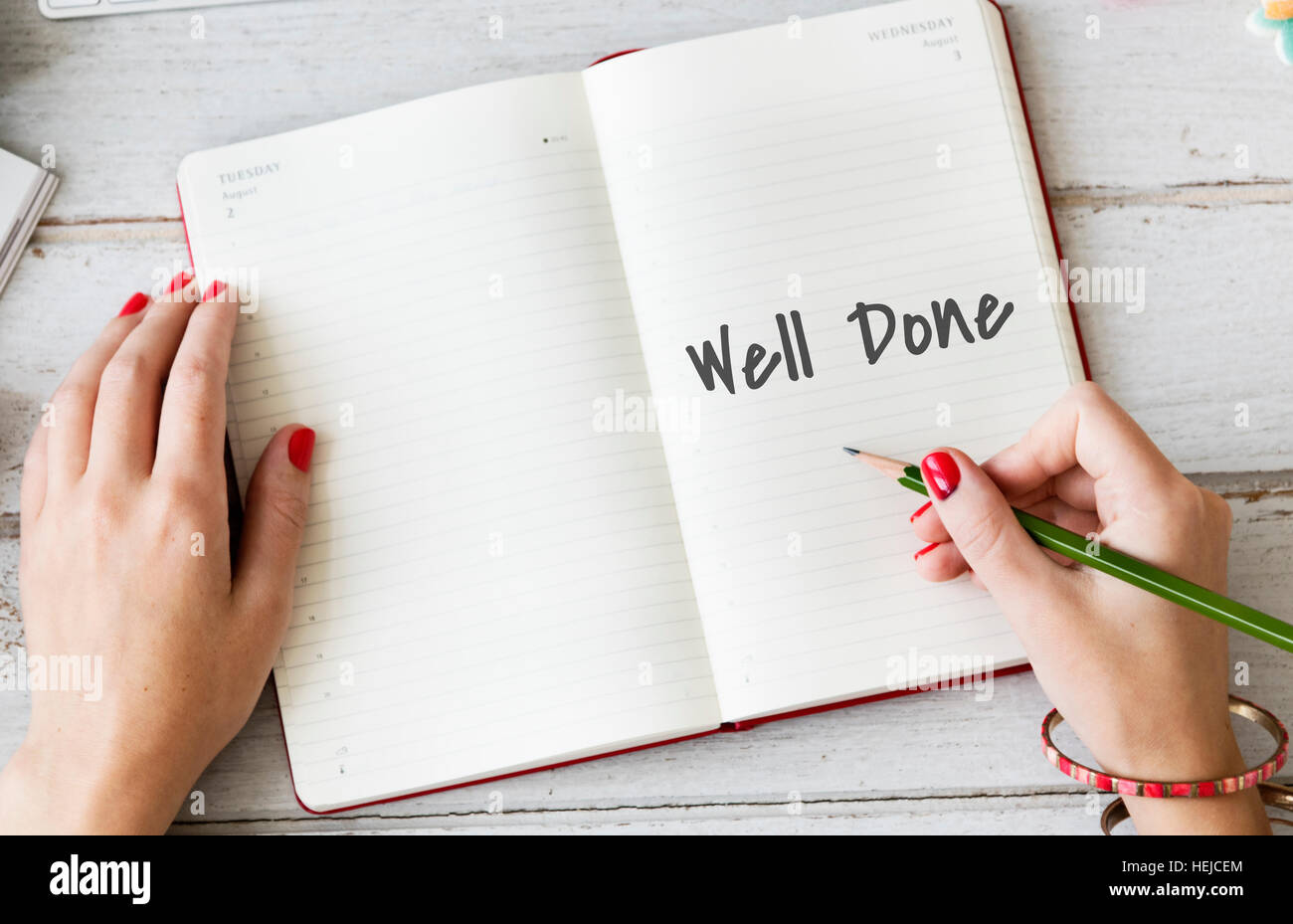 Well Done Congratulations Excellent Concept Stock Photo - Alamy