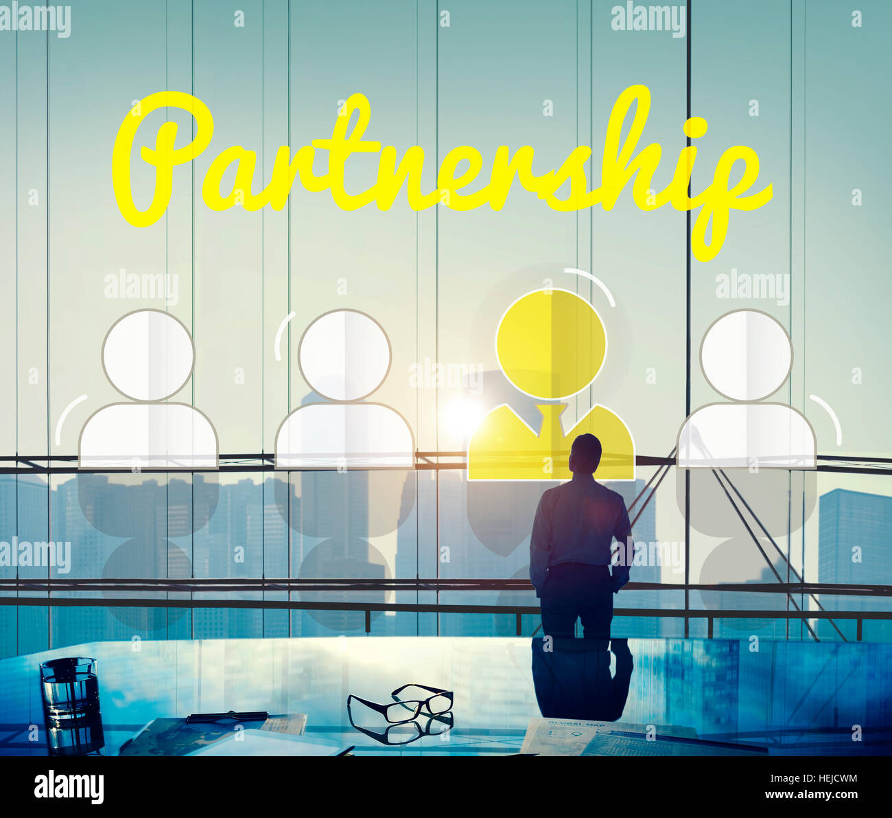 Partnership Corporate Team Leader Font Concept Stock Photo - Alamy
