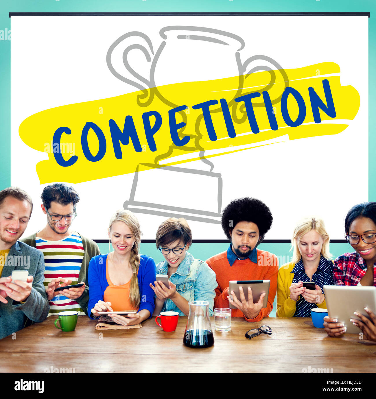 SUccess Award Trophy Graphic Concept Stock Photo - Alamy