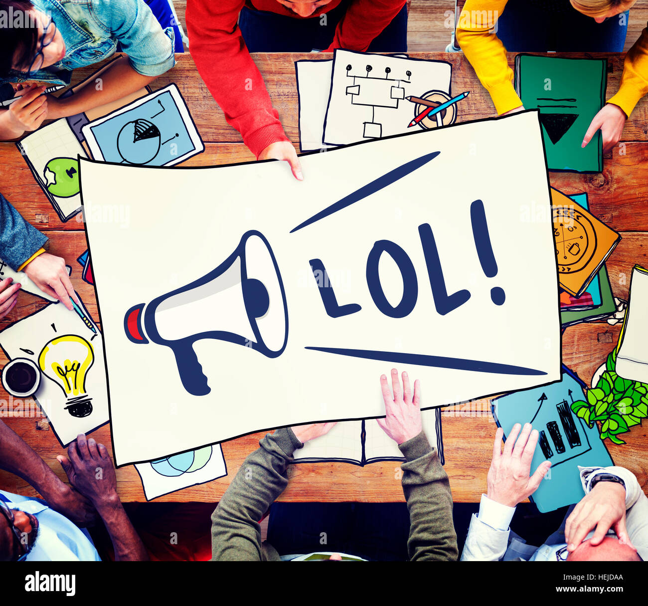 LoL Laugh Out Loud Fun Cheerful Smile Happy Concept Stock Photo - Alamy