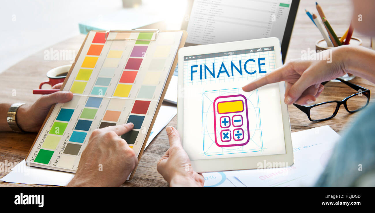 Finance Accounting Calcualtor Calculation Graphic Concept Stock Photo ...