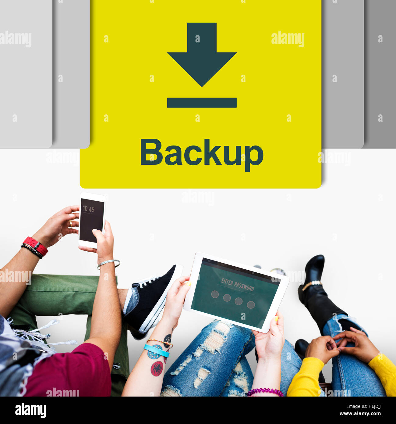 Data Backup Information Technology Concept Stock Photo - Alamy