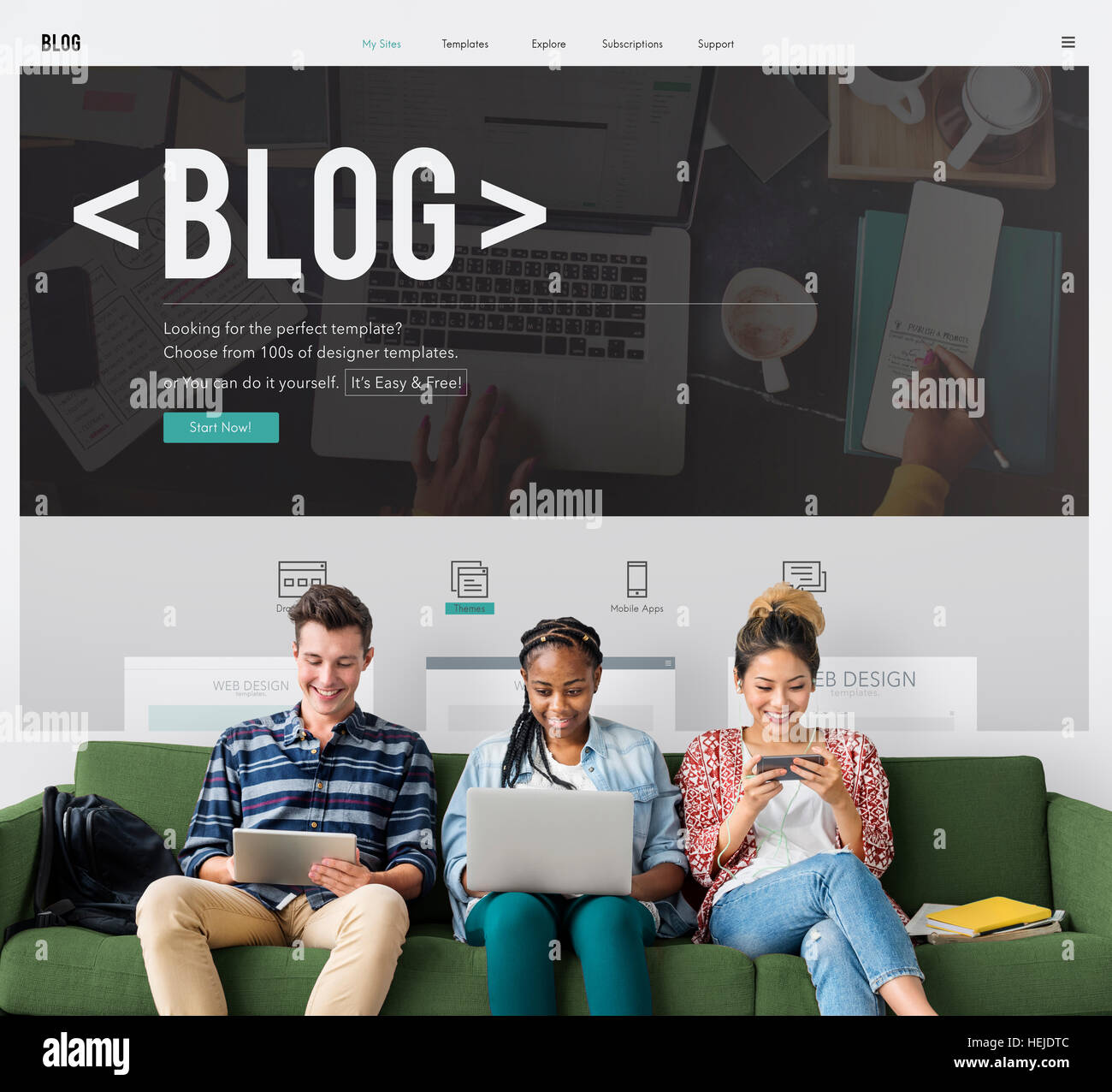 Blog Web Design Ideas Programming Software Template Interface Concept ...