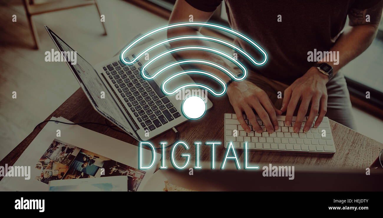 Internet Wifi Connection Network Graphic Concept Stock Photo - Alamy