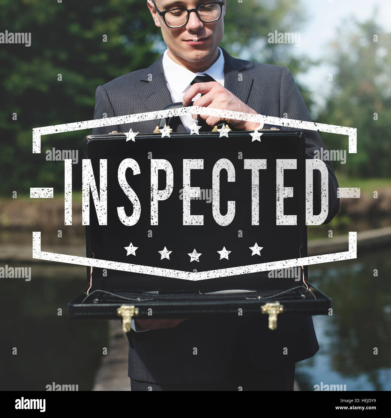 Classified Inspected Inspection Pass Status Concept Stock Photo - Alamy