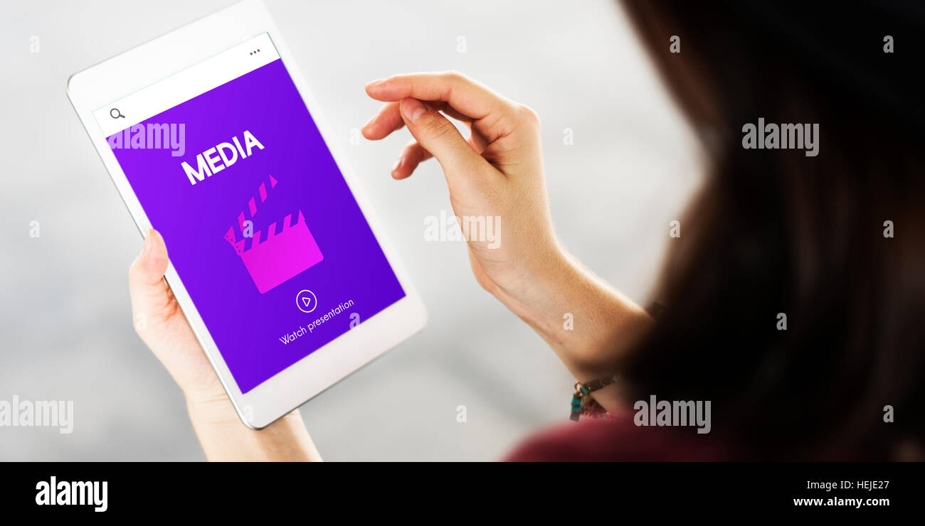 Media Movie Entertainment Graphic Concept Stock Photo - Alamy