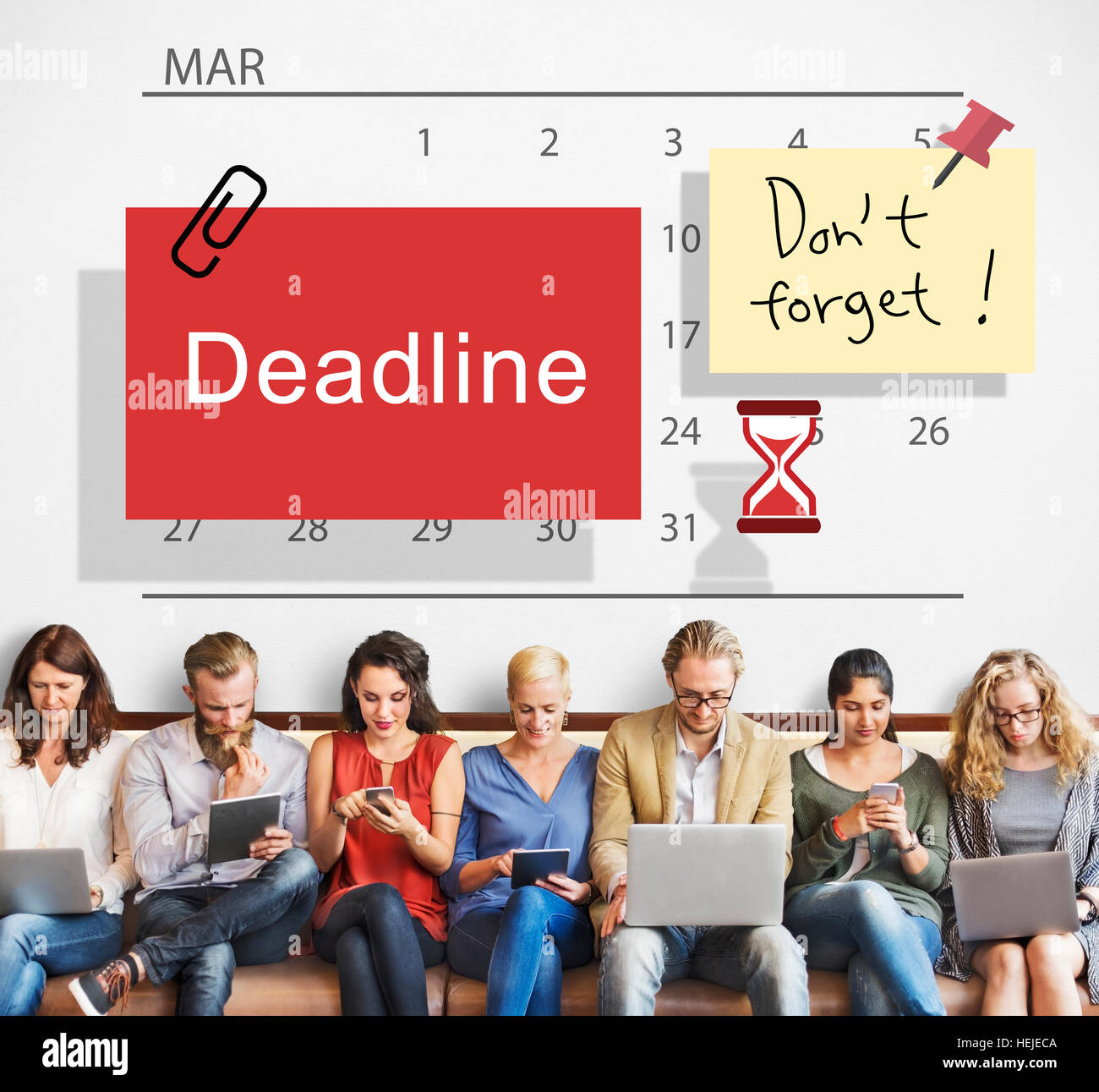 Deadline Note Calendar Planner Concept Stock Photo - Alamy