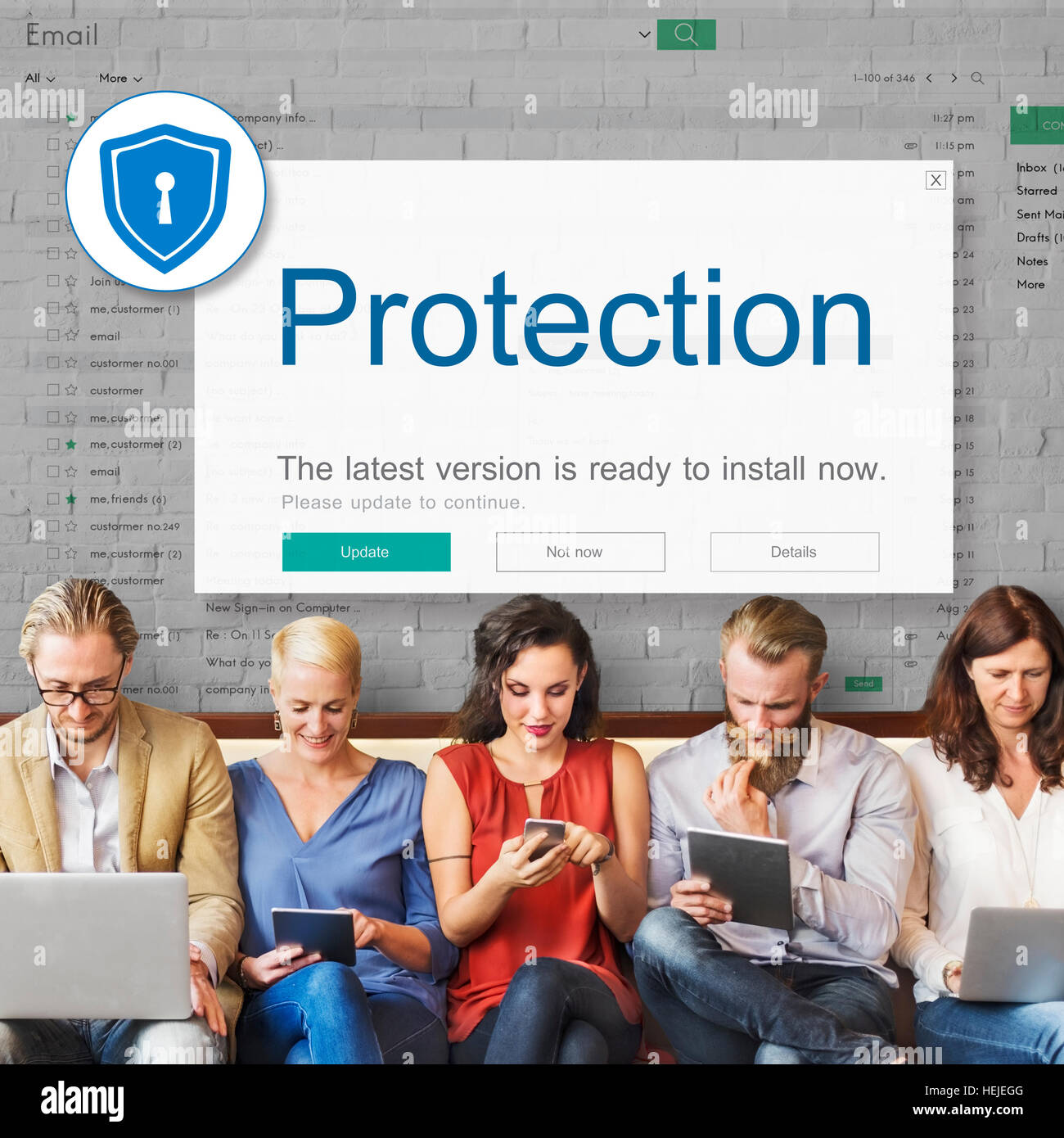 Firewall Antivirus Alert Protection Security Caution Concept Stock ...