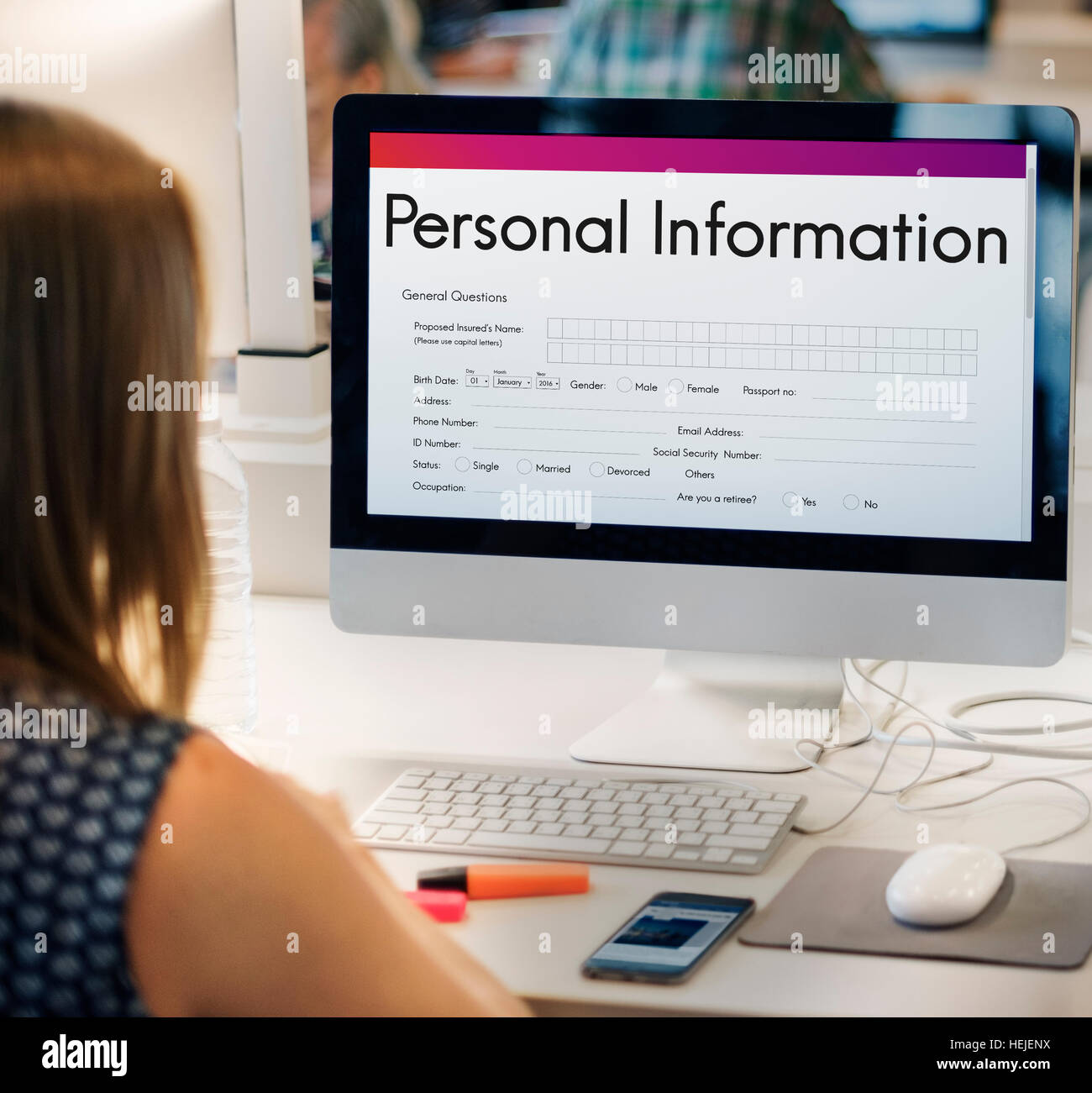 Personal Information Form Identity Concept Stock Photo - Alamy