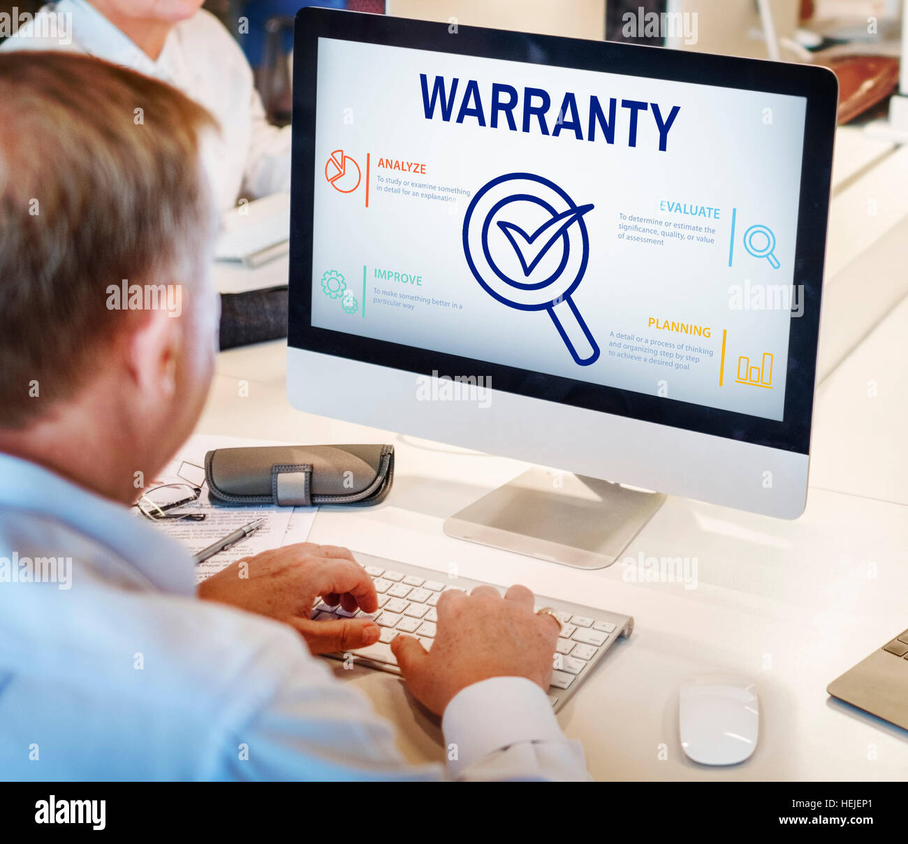 Quality Management Check Icon Concept Stock Photo - Alamy