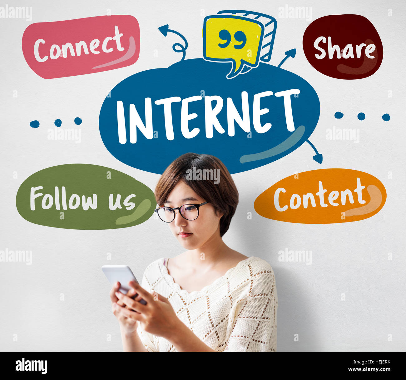 Internet Community Social Media Concept Stock Photo - Alamy