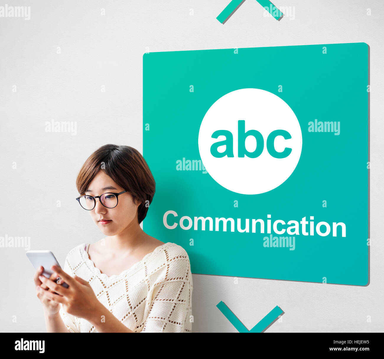 Literacy ABC Icon Alphabet Concept Stock Photo - Alamy