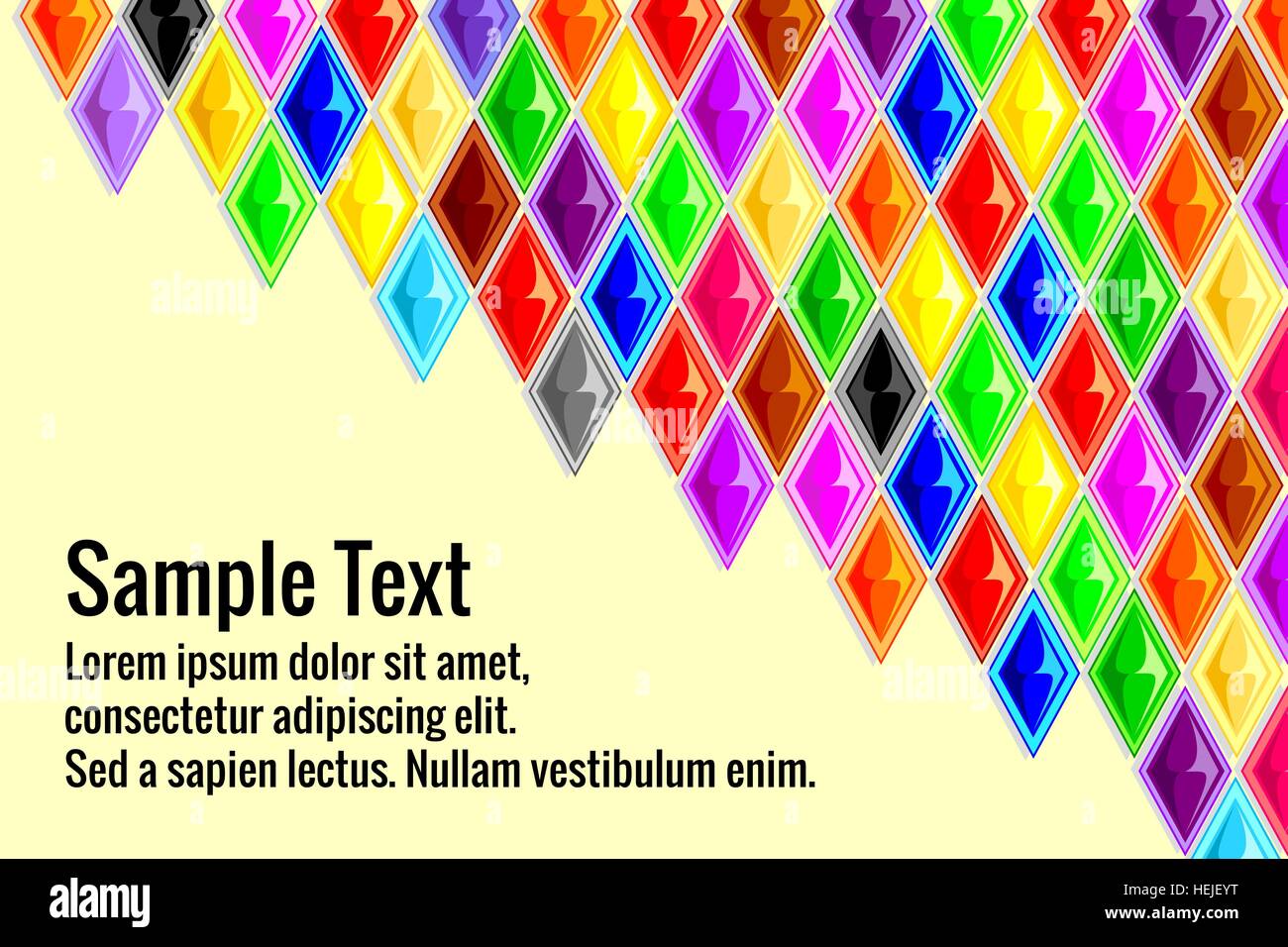 vector and illustration various colorful diamond background Stock ...